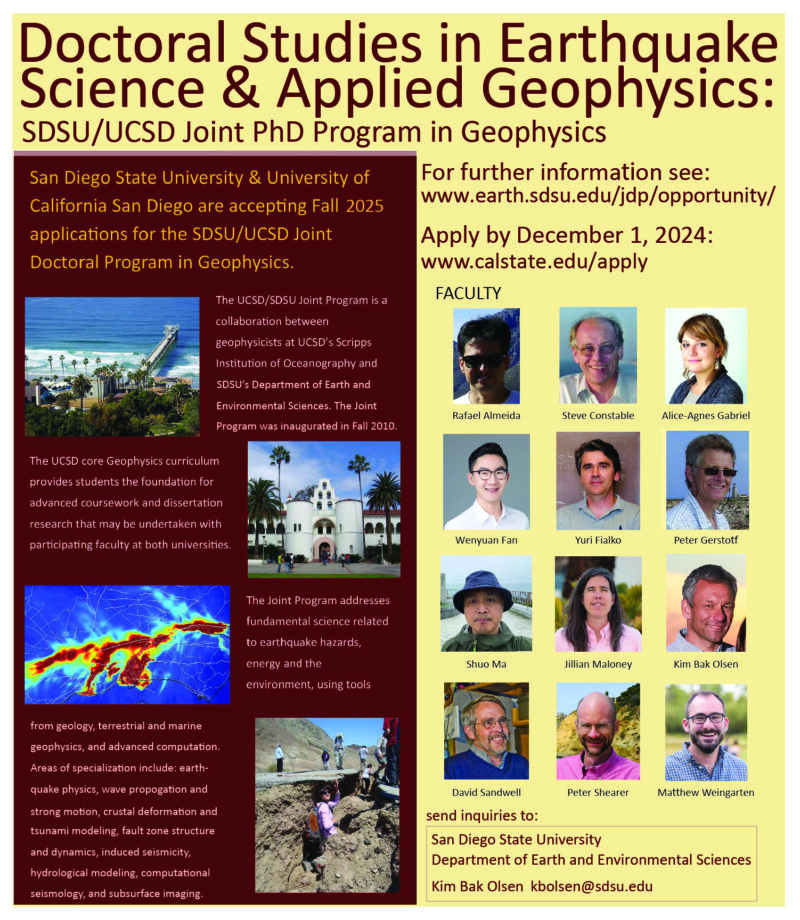 Joint Doctoral Program – Department of Earth & Environmental Sciences